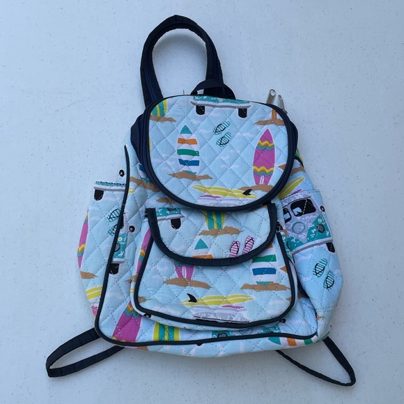 N Gil | Bags | N Gil Quilted Canvas Backpack Purse Beach Surfer Van ...